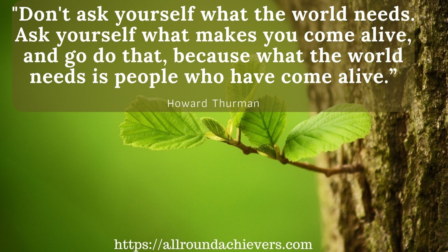 Here's what the world needs from you - Allround Achievers